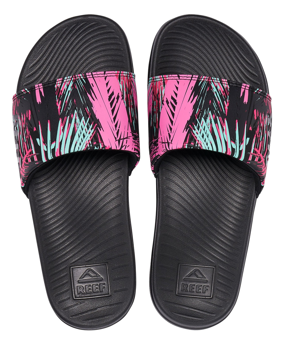 Reef Womens 'One Slide' Padded Strap Slider - Palm Fronds – Salt Cellar ...